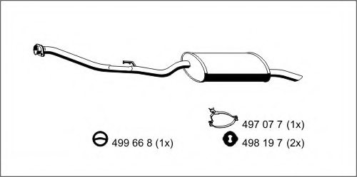 18101705789,BMW 18101705789 End Silencer for BMW