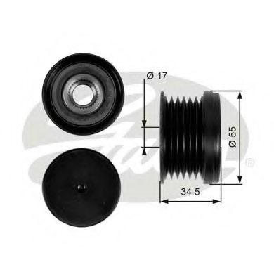 03C903119D,VW 03C 903 119 D Pulley, alternator for VW