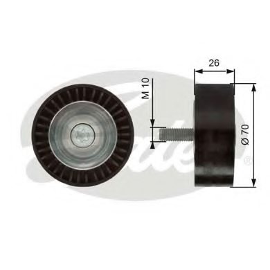 T36260,GATES T36260 Deflection/Guide Pulley, v-ribbed belt for ALFA ...