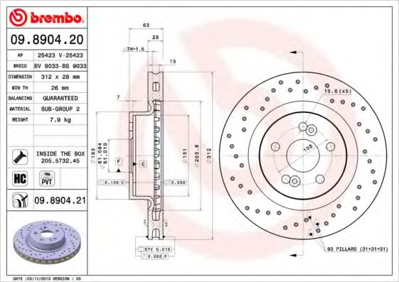 7701208843,RENAU 7701 208 843 Brake Disc for RENAU