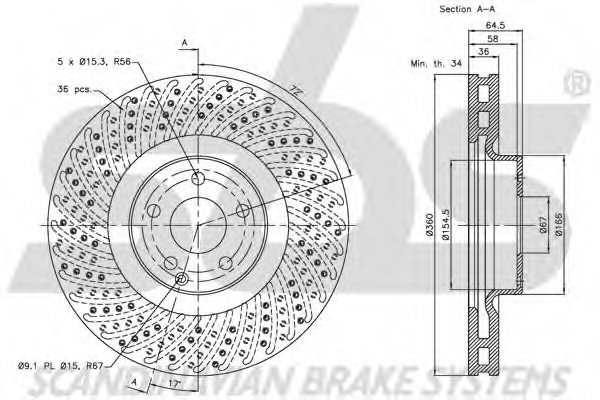 2304210712,MERCE 230 421 07 12 Brake Disc for MERCE