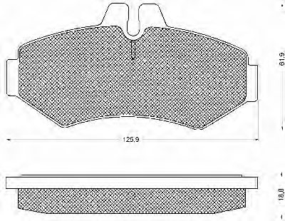 0004209720,MERCE 000 420 97 20 Brake Pad Set, disc brake for MERCE