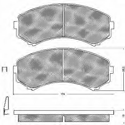 4605A041,MITSUBISHI 4605 A041 Brake Pad Set, disc brake for MITSUBISHI