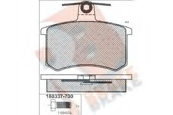 191698451,VW 191698451 Brake Pad Set, disc brake for VW