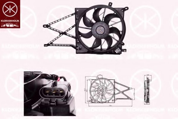 24431825,OPEL 24431825 Fan, radiator for OPEL