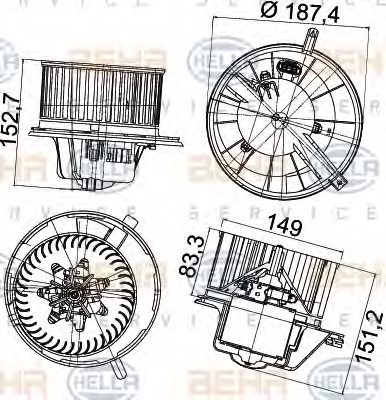 1KD819015,VW 1KD 819 015 Interior Blower for AUDI,SEAT,SKODA,SKODA (SVW ...