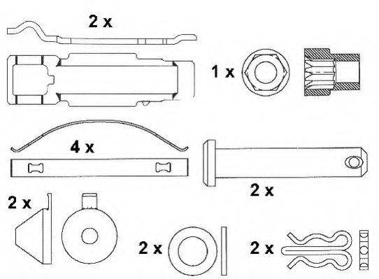 3057008500,SAF 3057008500 Brake Pad Set, disc brake for SAF