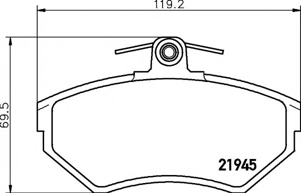 1HM698151A,VW 1HM698151A Brake Pad Set, disc brake for VW