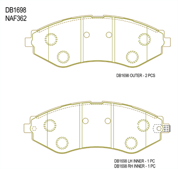 7667D797,FMSI 7667-D797 Brake Pad Set, disc brake for FMSI